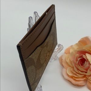 Coach | Bags | Coach Card Case In Signature Canvas | Poshmark